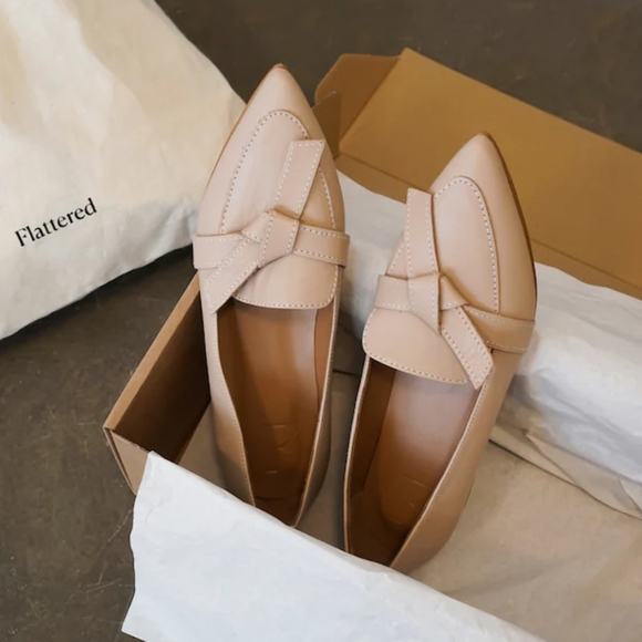 Flattered | Shoes | Flattered Ally Sand Leather Size 5 | Poshmark